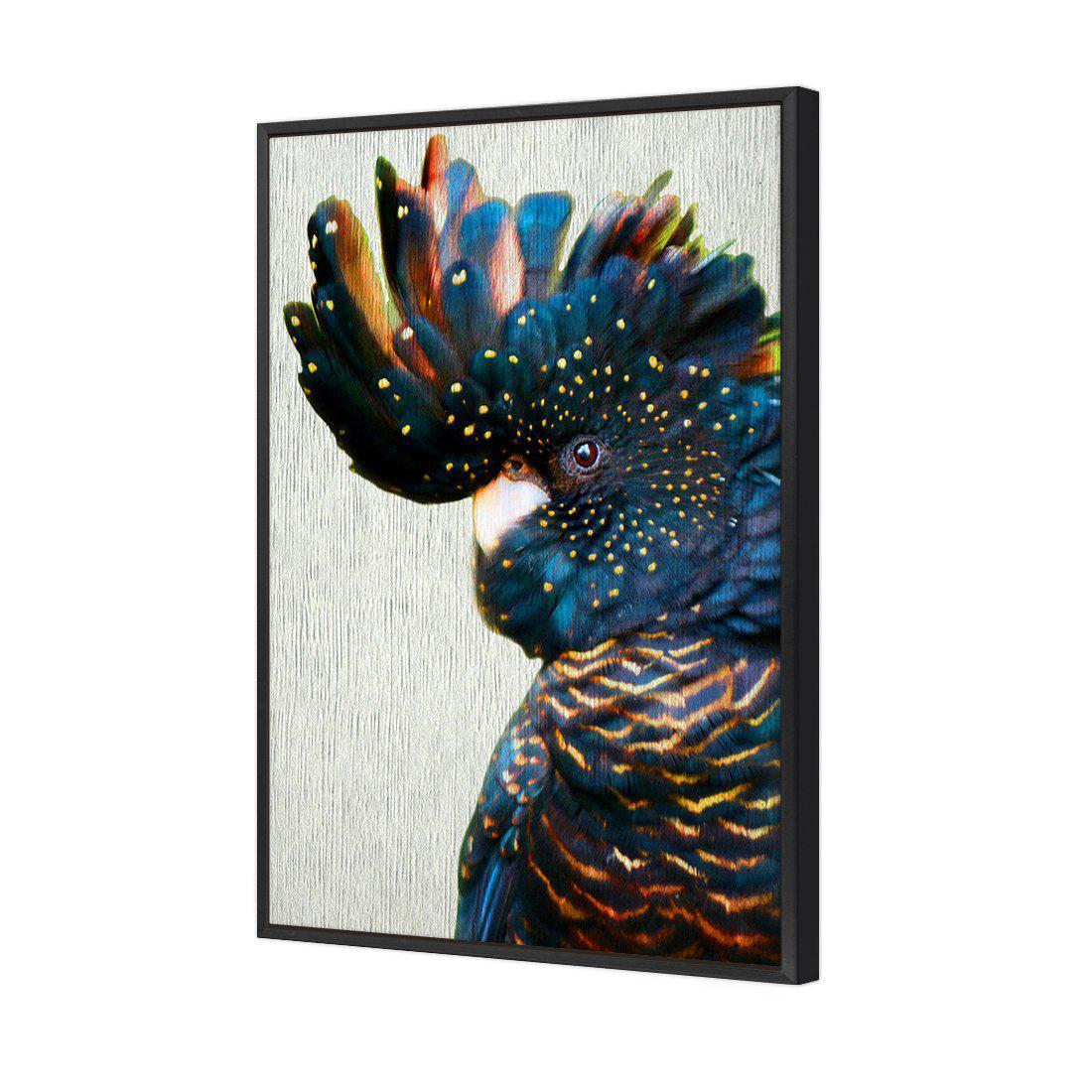 Black Cockatoo Side, Paper Standard Canvas Art | Urban Interiors