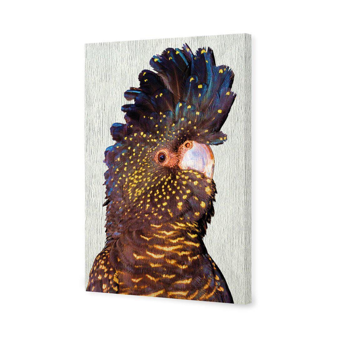 Black Cockatoo Front, Paper Standard Canvas Art | Urban Interiors