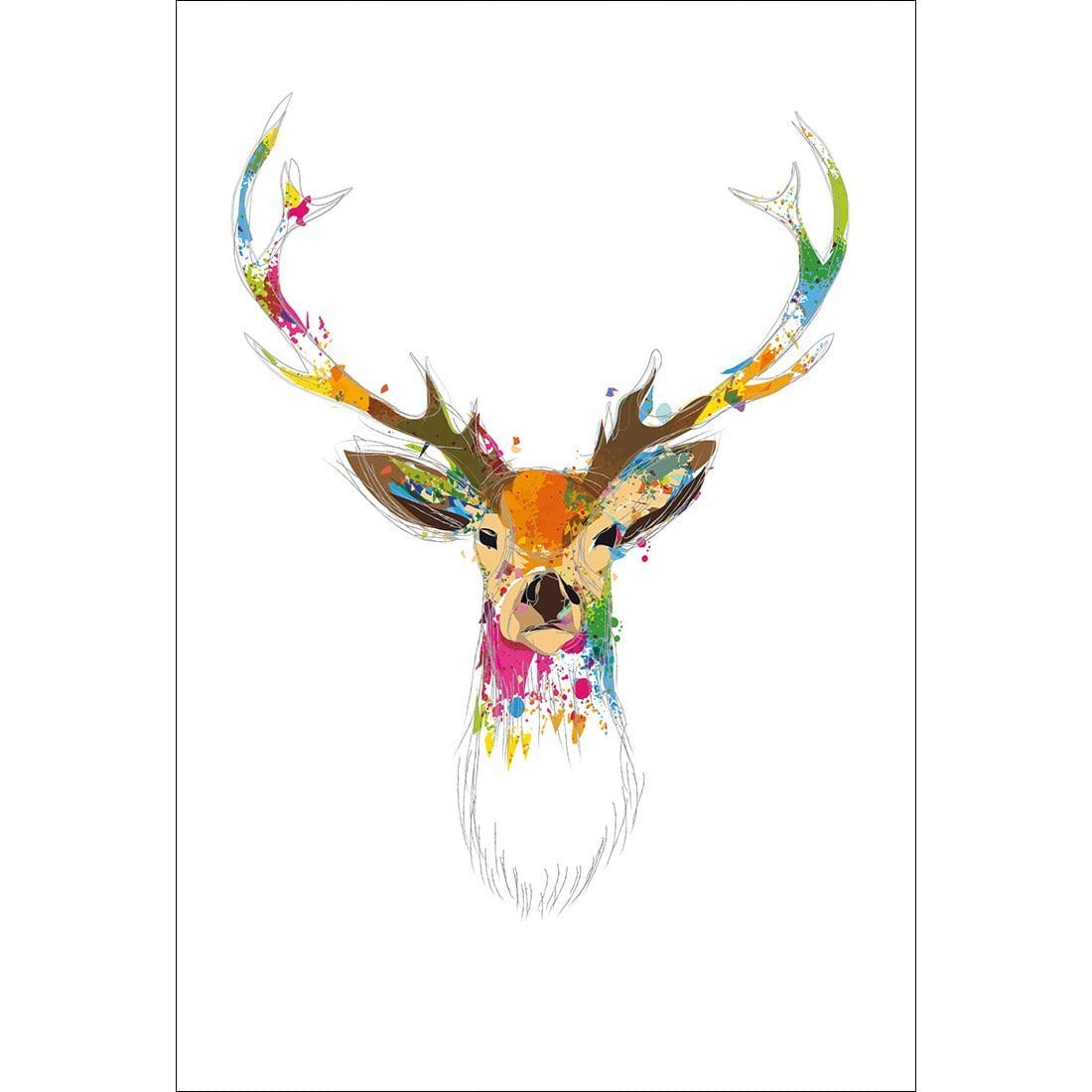 Deer Delight Standard Canvas Art | Urban Interiors