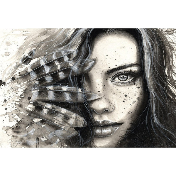 drawing heather feather